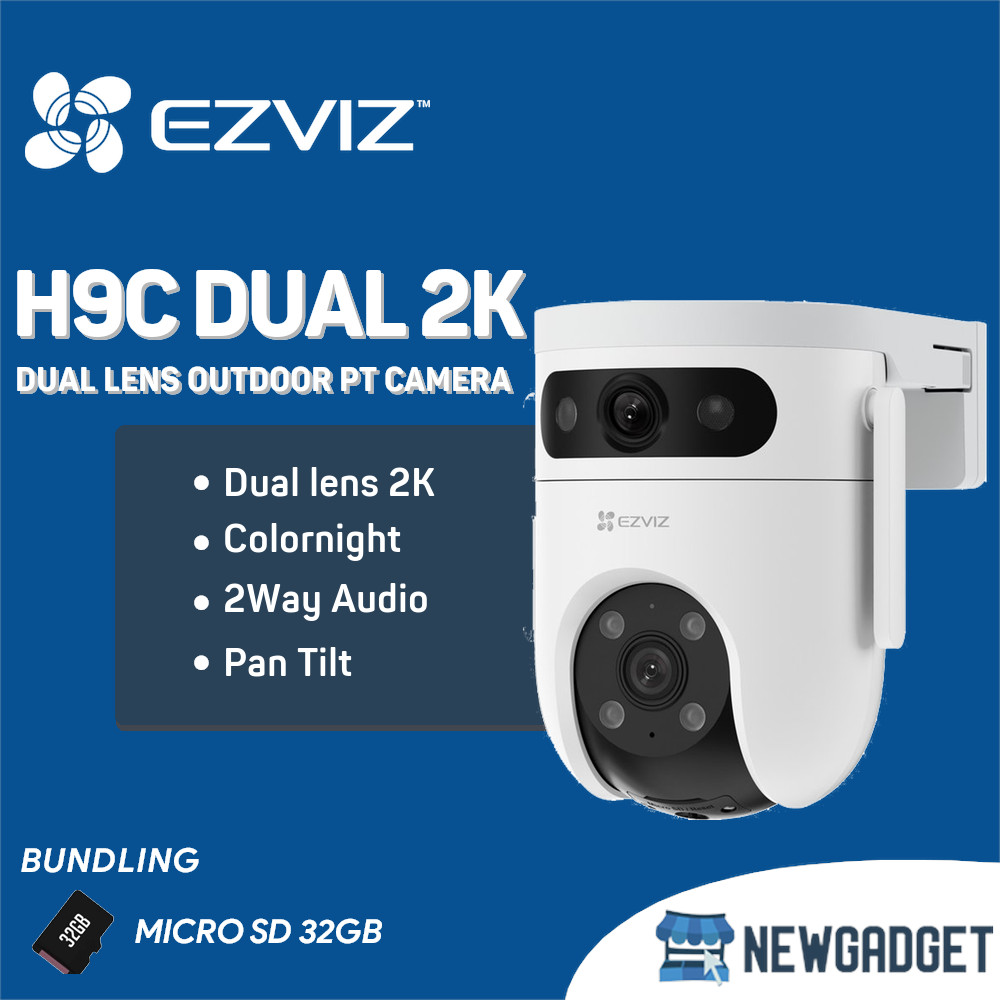 EZVIZ H9C DUAL 2K & 2K (3MP & 3MP) COLORNIGHT DUALLENS 2WAY AUDIO ...