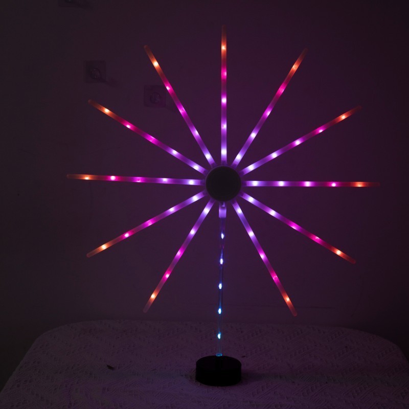 R RGB Explosion Star Leather Line Light Fan Light Phantom Firework ...