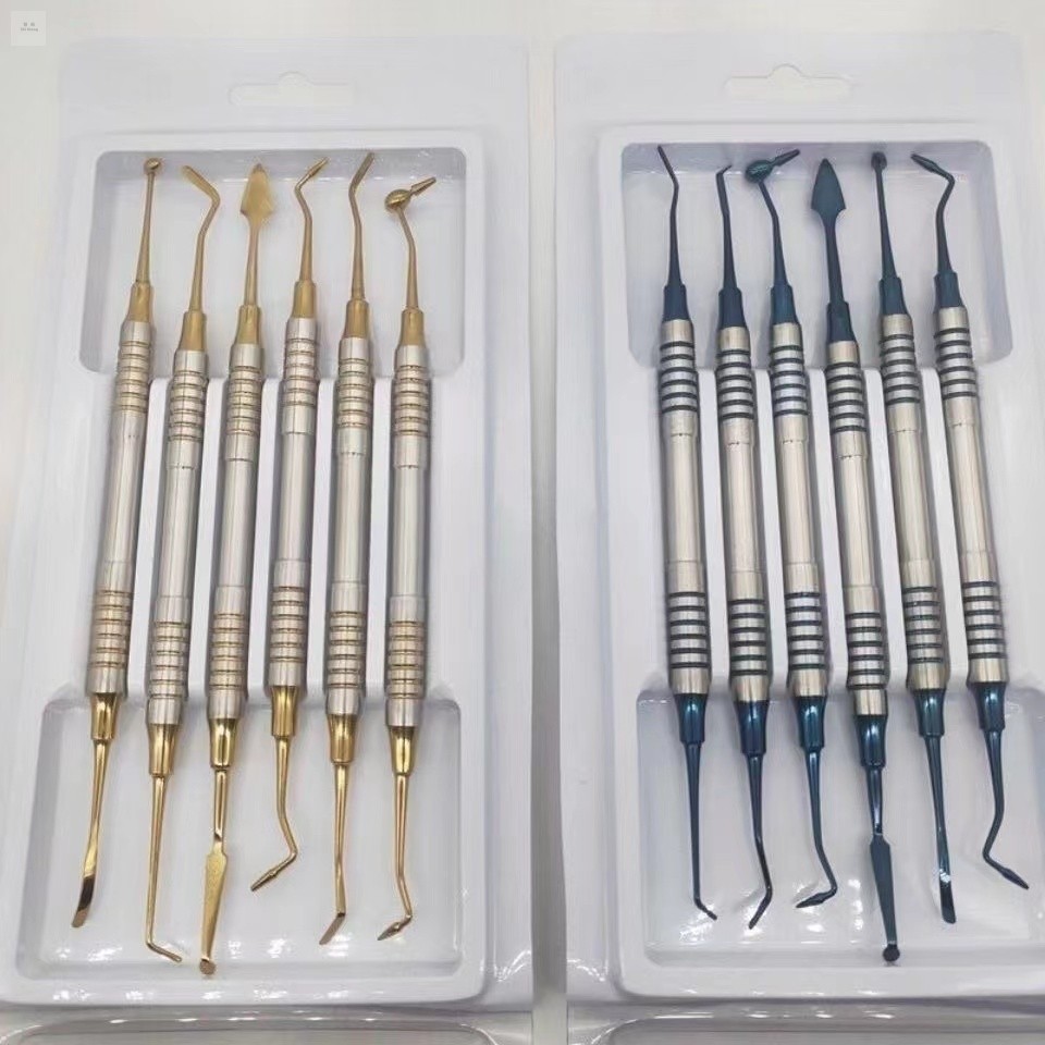 Composite Resin Filling Spatula Titanium Plated Head Resin Filler Set ...