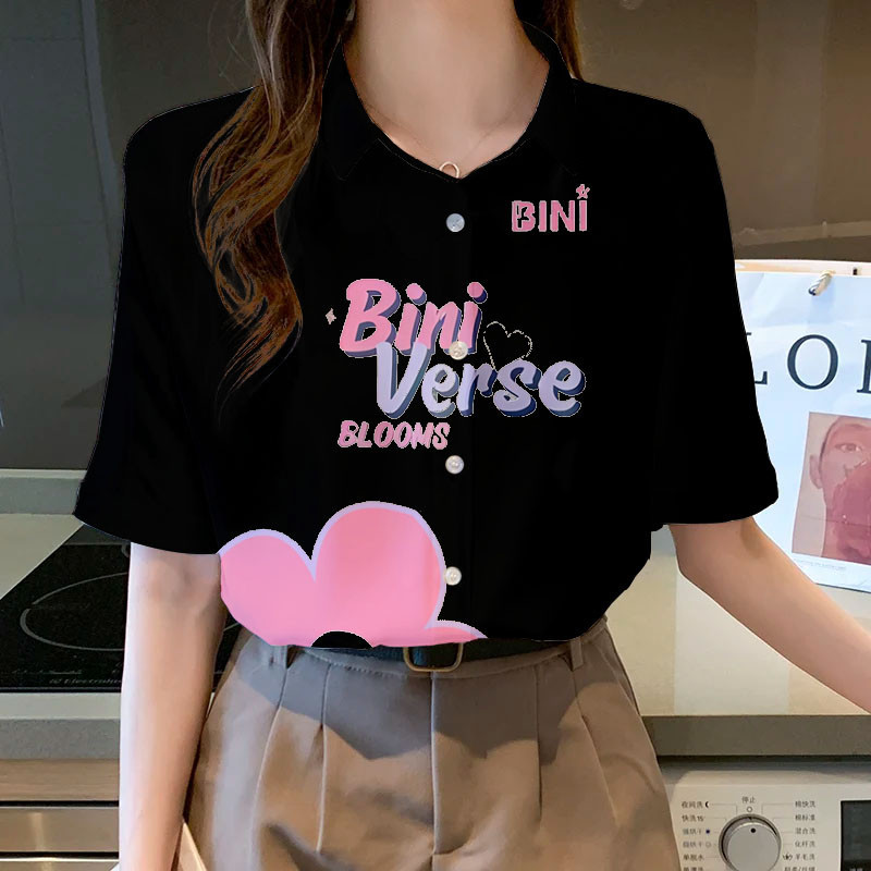 BINI BLOOOMS Shirt SHEENA VERSE Grey、White、Black Full Sublimation ...