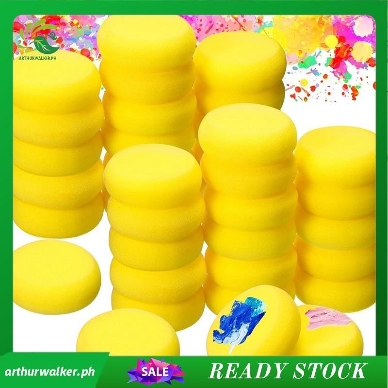 [arthurwalker.ph] 60 Piece Yellow Painting Sponge, 3In Watercolor ...