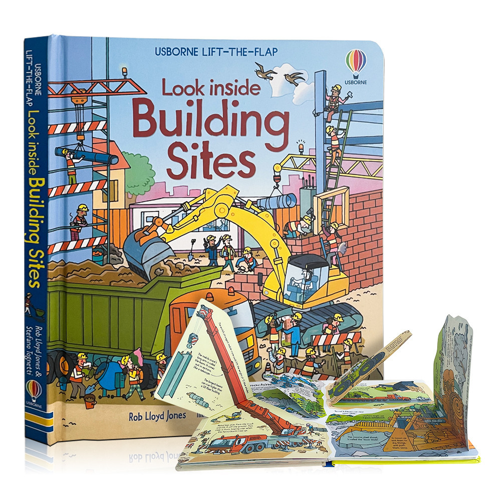 Usborne Look Inside Building Sites 3D Flap Picture Book Children's ...