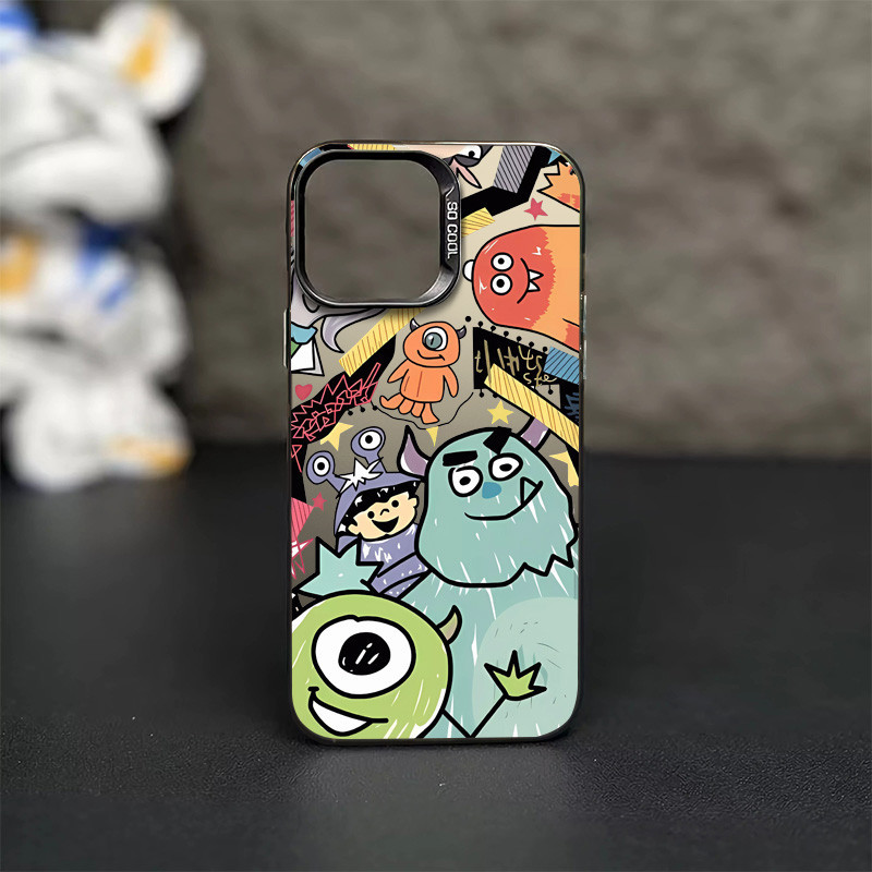 Cartoon Green Plush Little Monster Phone Case Compatible for IPhone 15 ...