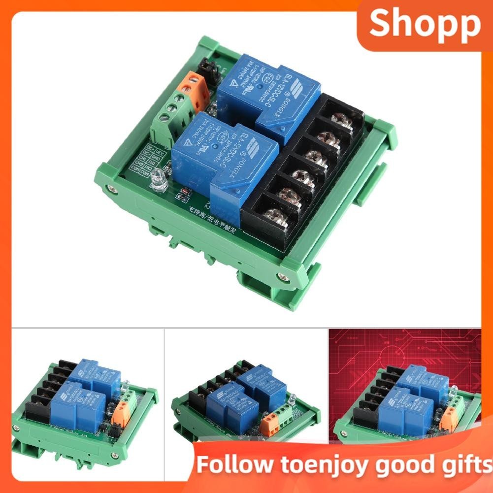 Shopp 2-Channel 30A 12V Relay Module with SMD Optocoupler Isolation for High and Low Level ...