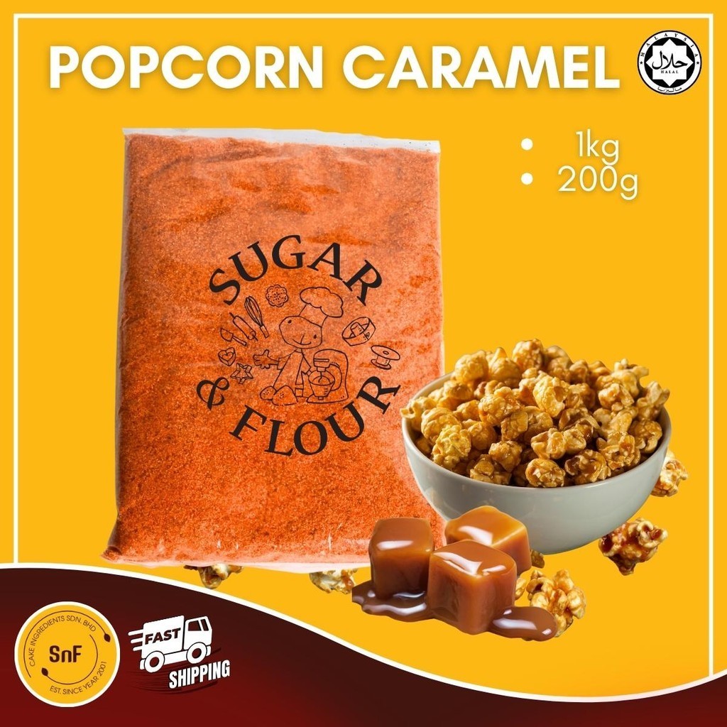 Popcorn Caramel Gula Karamel Popcorn Sugar Caramel Gula Berperisa ...