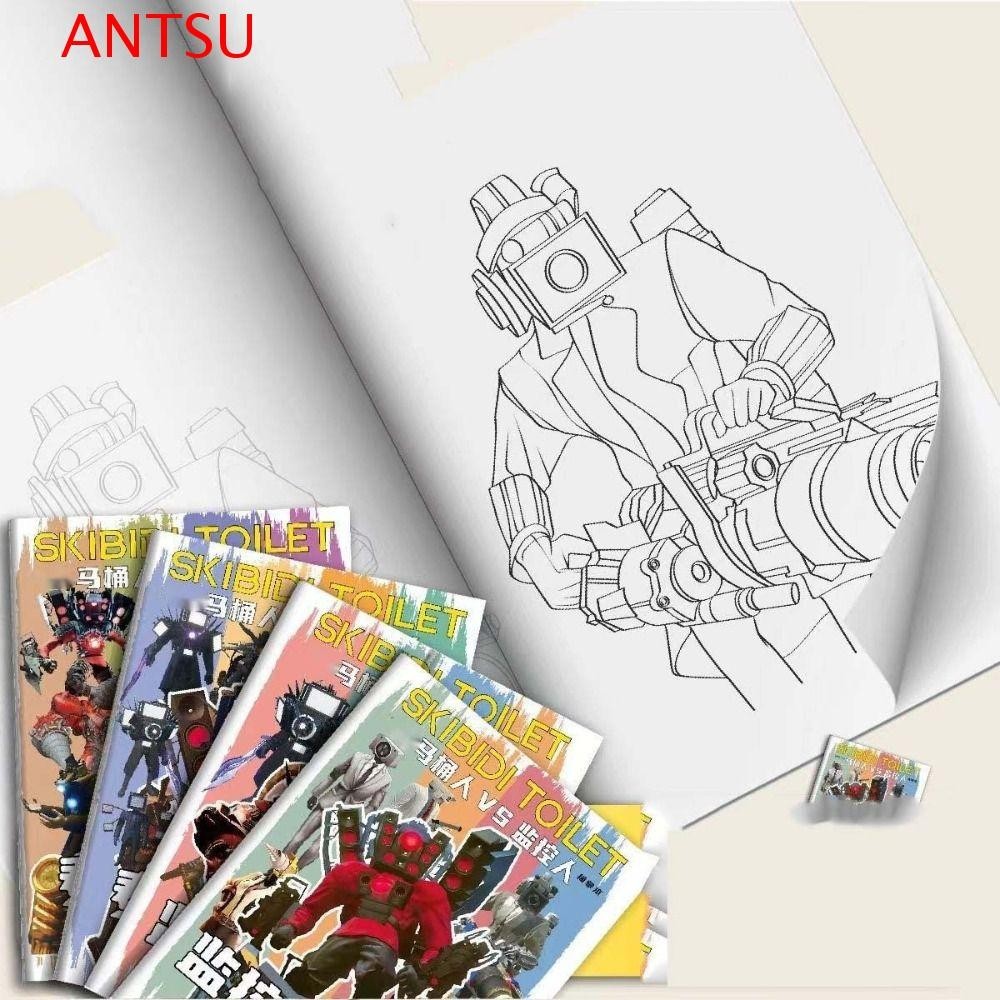 ANTSU Skibidi Toilet Hand Drawn Book, Titan TV Man Novice Zero Basic ...