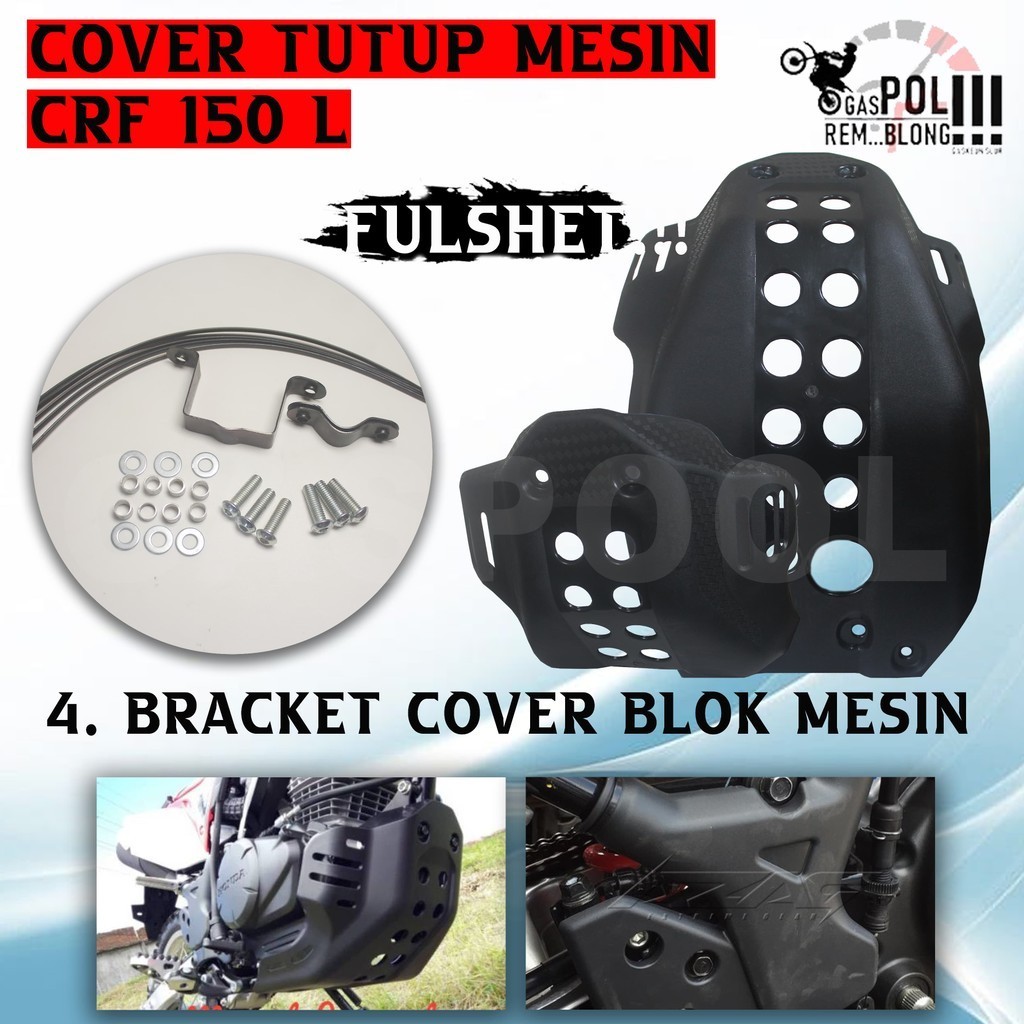 MESIN Cover ENGINE COVER CRF 150 ENGINE GUARD SIDE COVER TRAIL CROSS ...