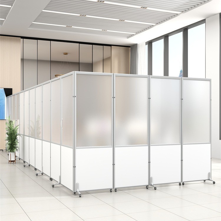 Office Frosted Acrylic Screen and Partition Factory Workshop Folding ...