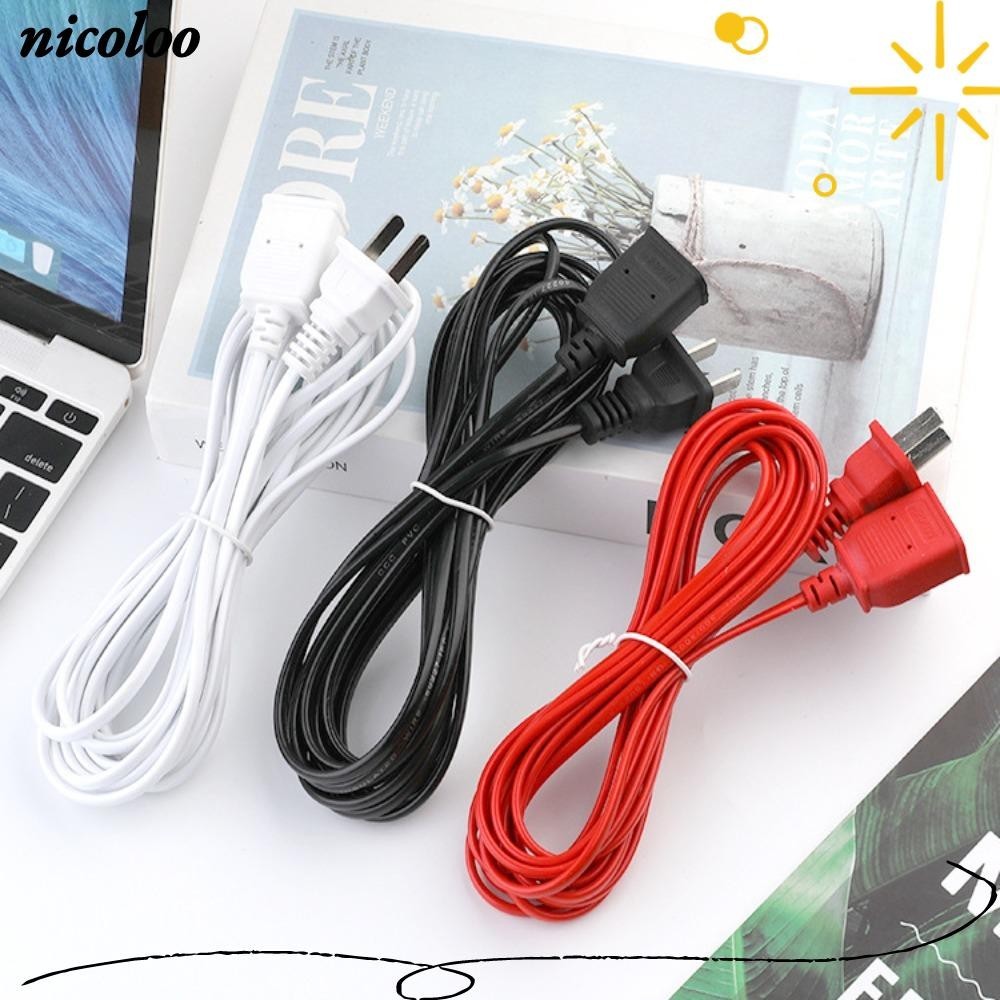 NICOLOO AC Power Cord, Two-pin Copper Power Extension Cord, 2/3/5m PVC ...