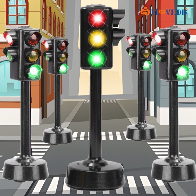 Simulation Traffic Signal Light Model - Pretend Play Crosswalk Signal ...