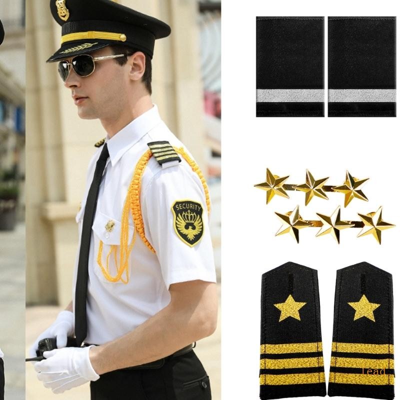 lead Epaulet Shoulder Boards Security Uniform Accessories Star ...