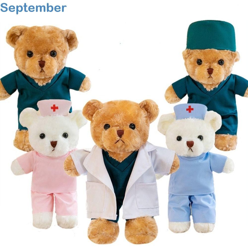 SEPTEMBERHL Doctor Bear Stuffed, White Coat Uniform Nurse Bear Plush ...