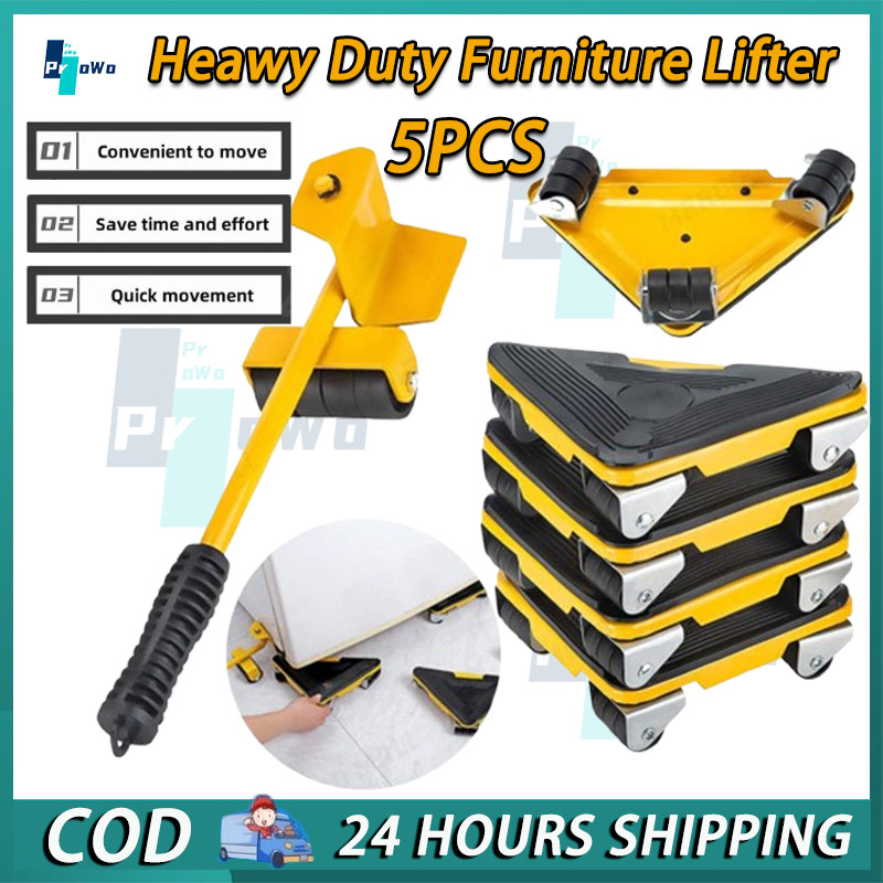 5Pcs Furniture Mover Lifter and Rollers Wheels Heavy Furniture Moving ...