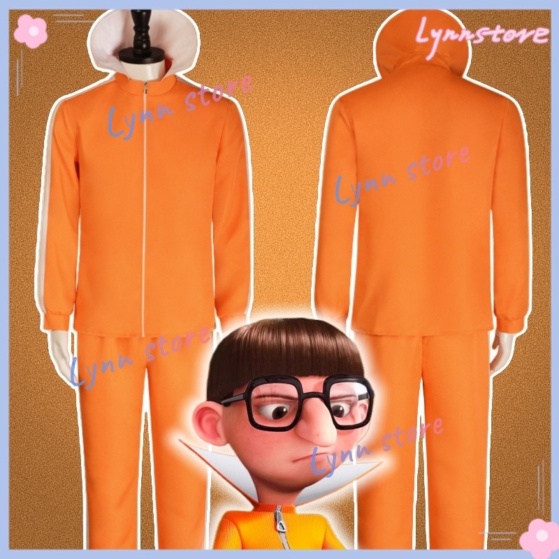 Victor Perkins Cosplay Costume Orange Jakect Pant Set Despicable Me Vector Cosplay Costume ...