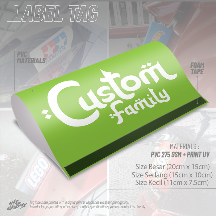 Custom FAMILY FAMILY Tag Labels Variations of Trunk Door Covers for ...