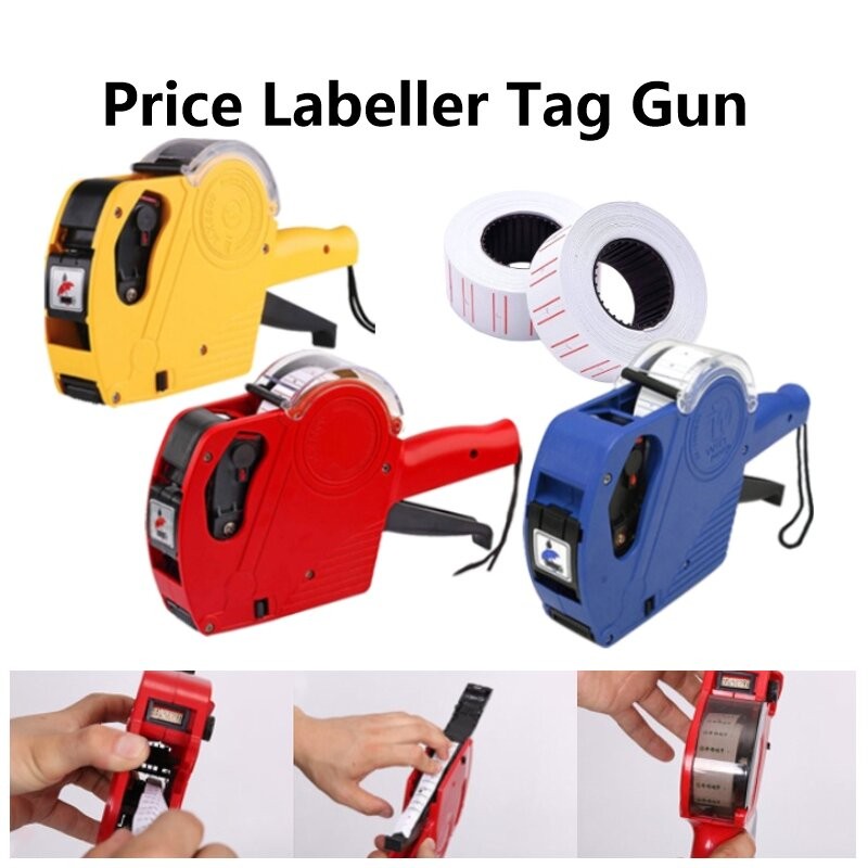 MX-5500 8 Digits Price Tag Gun Labeler Labeller Stickers Label Paper ...