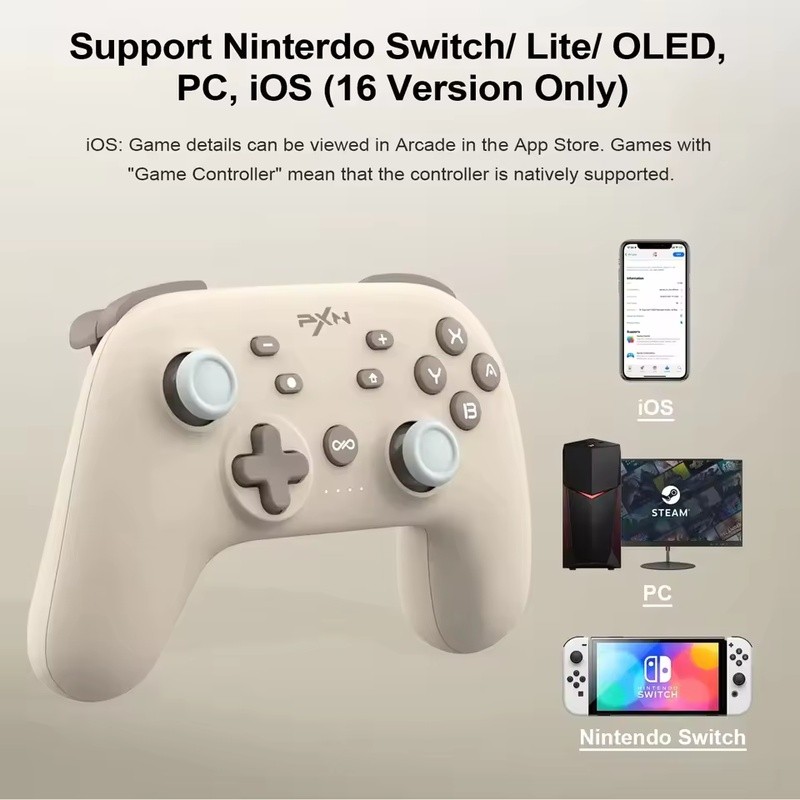 PXN P50 Bluetooth Wireless Switch Pro Controller for Nintendo Switch Controle/iOS 16/PC Gamepads ...