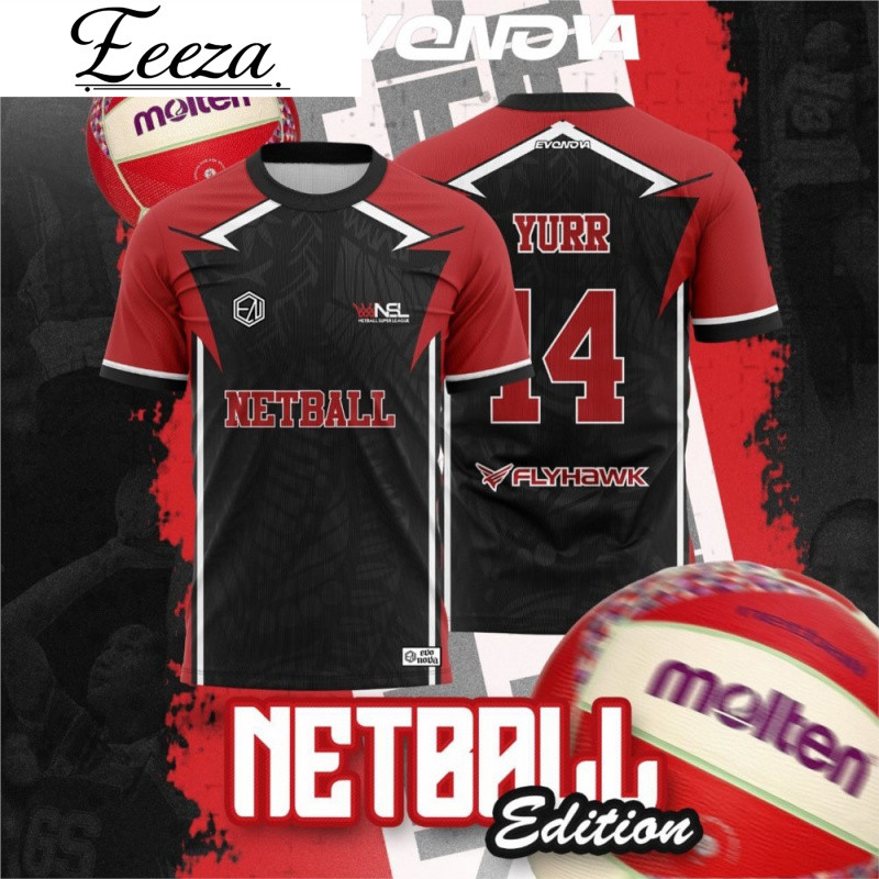 2025 New Netball Jersey T shirt Men Quick Dry Full Sublimation Sports ...