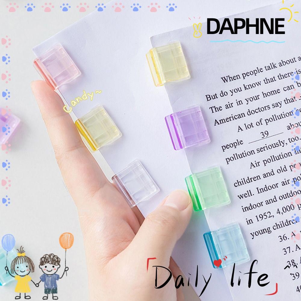 DAPHNE 20PCS Letter Paper Clip Plastic Stationery File Holder Clamps ...