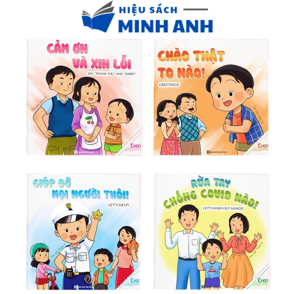 Book - Ehon Bon Is Be Ngoan - Set of 4 Ehon bilingual life skills books ...