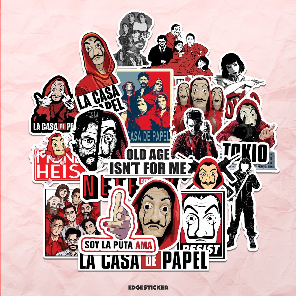 Money Heist Aesthetic Sticker Tumblr Laptop Sticker | Shopee Philippines
