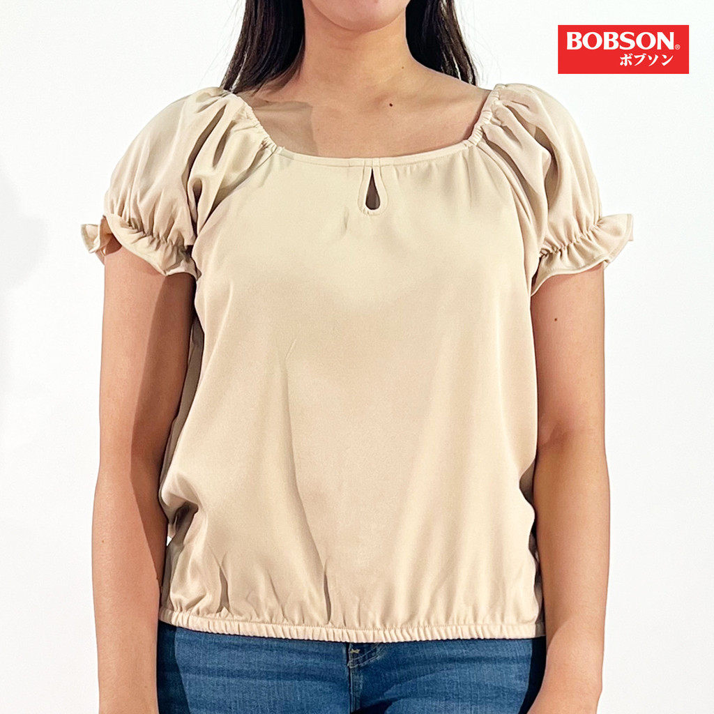 Bobson Japanese Ladies Basic Woven Relax Fit 152052 (Beige) | Shopee Philippines