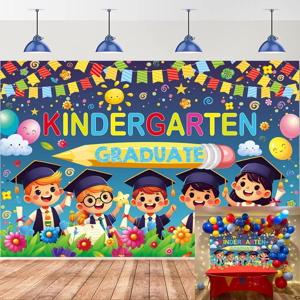 Kindergarten Graduation Photography Backdrop 2025 Preschool Graduation ...