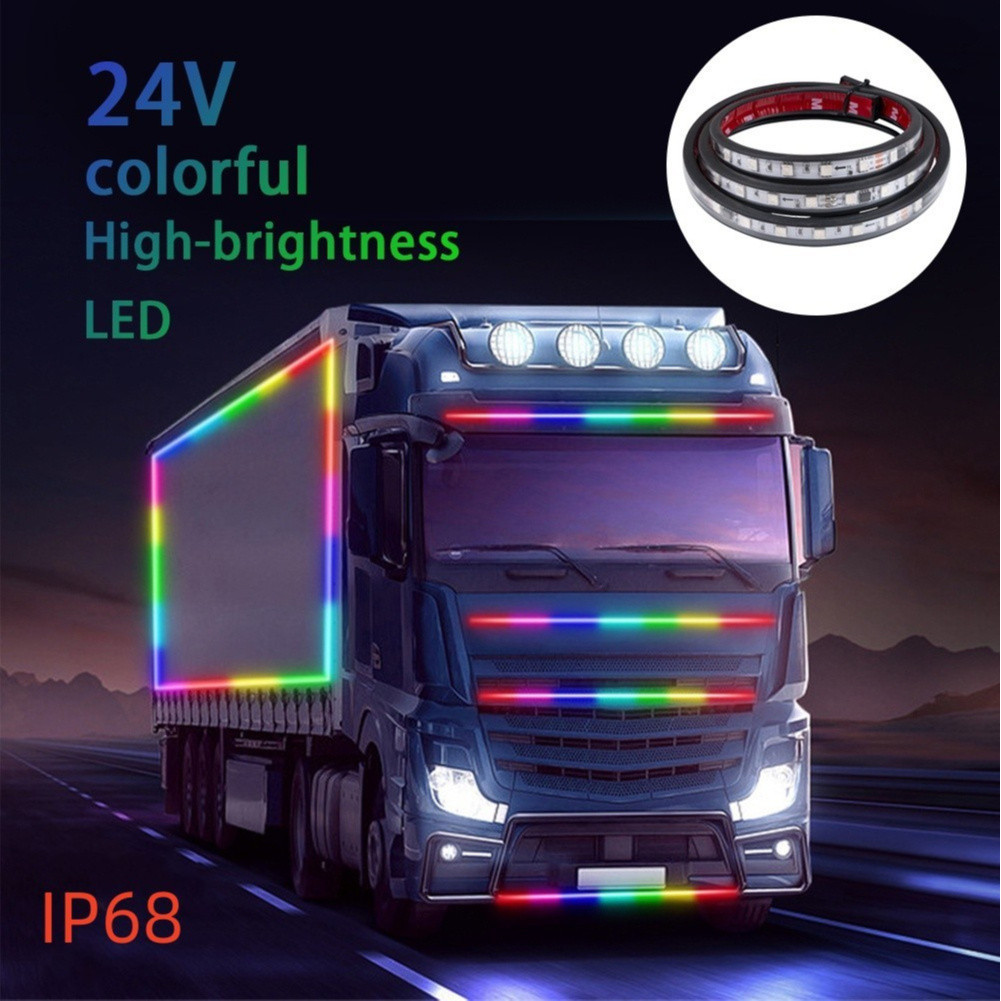 24V LED Car Truck Lights RGB Flashing Truck LED Strip Lights for ...
