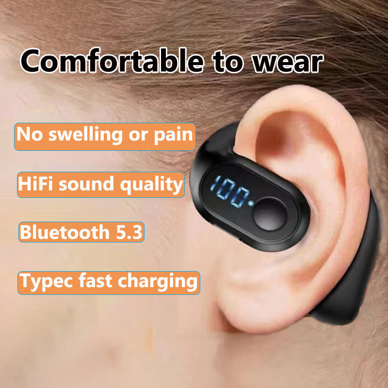 Single ear Earbuds Open Wearable Stereo wireless Bluetooth earphones ...