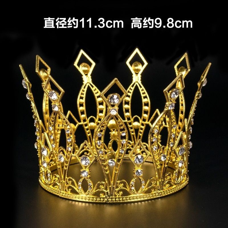 European Style Golden King Crown Bridal Headdress Premium Small Crown ...