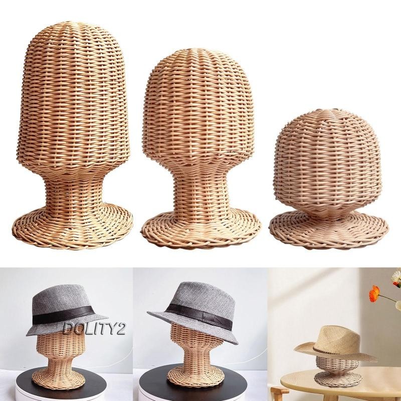 [Dolity2] Rattan Hat Stand Rack, Organizer Freestanding Storage Display ...
