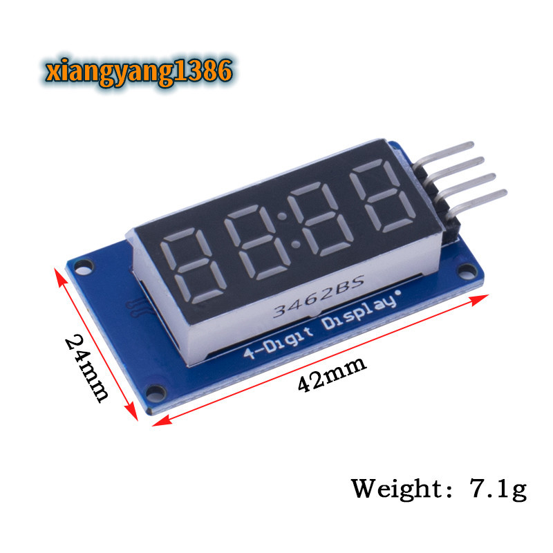 Tm1637 Led Display Module For Arduino 7 Segment 4 Bits 0 36 Inch Clock Red Anode Digital Tube