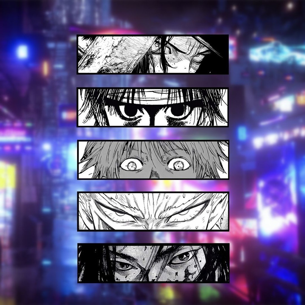 Eye Car Sticker Cartoon Eye Anime Window Sticker Motorcycle Body ...