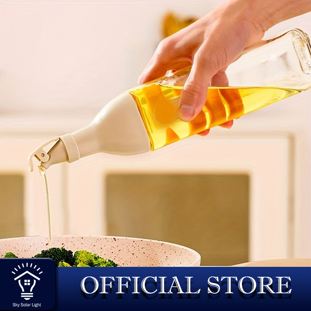 SKY Oil, Vinegar and Sauce Dispenser Oil Control Glass Bottle 500ml 1pc (Random Color) | Shopee ...