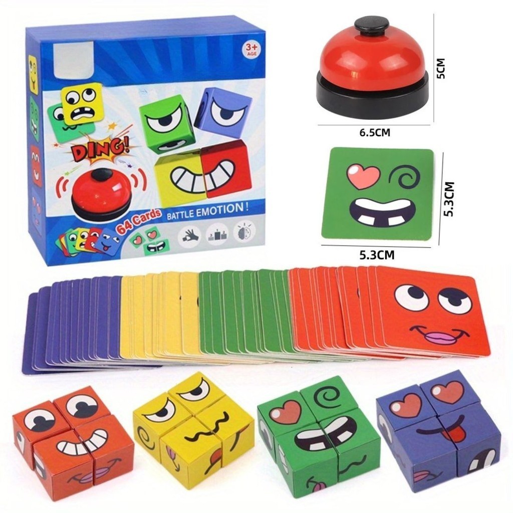 Face Change Building Blocks Board Game Logical Thinking Challenge ...