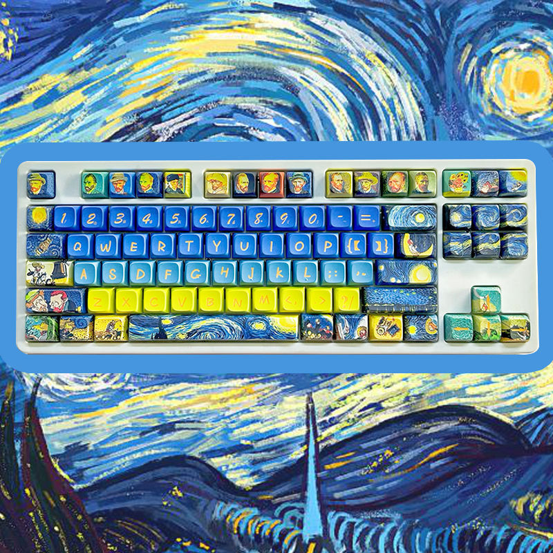 Van Gogh's World Keycap XDA/Cherry Profile PBT Five-sided Dye ...