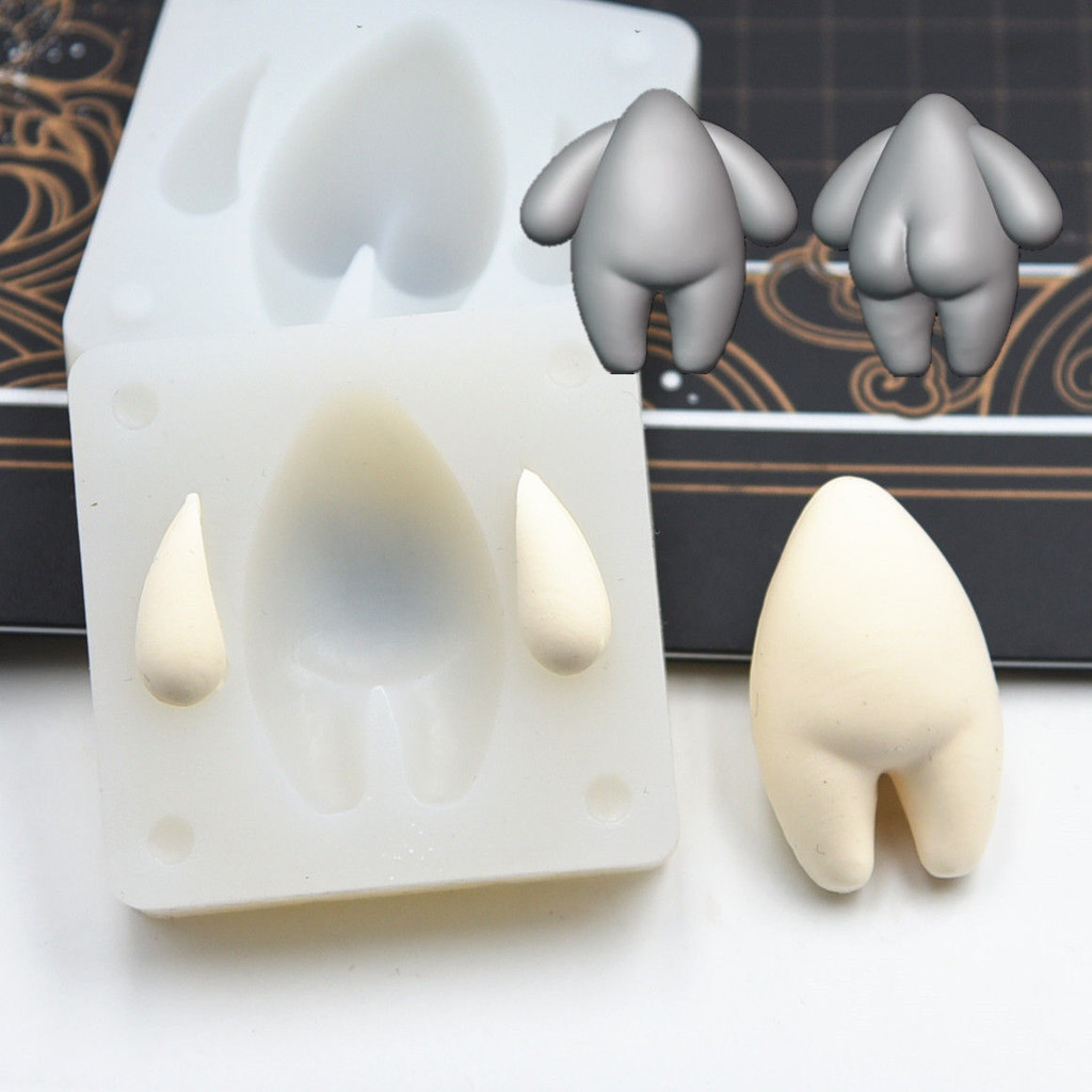 Q Version Ultra-Light Clay Buttocks Cute Body Silicone Mold 正 More ...