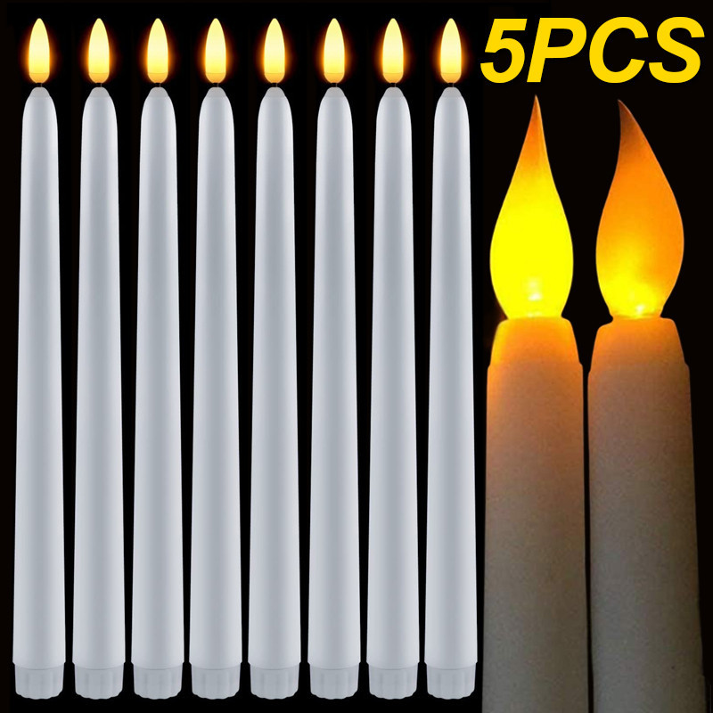LED Long Pole Candle Light - Electronic Flickering Candles Lamp - for ...