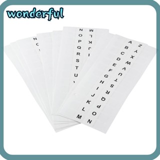 WONDER Sticky Tabs, A-Z White Index Tabs, 8 sheet 208PCS Alphabet Self ...