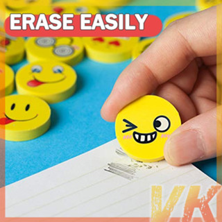 VK Smiley Eraser 4in1 School Supplies Smiley Face Eraser Cute Rubbers ...