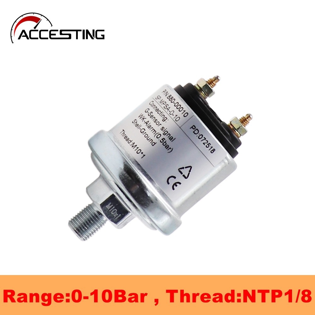 Universal Engine Oil Pressure Sensor 0 ~ 5 Bar /0 ~ 10 Bar M10 & NPT-1/ ...