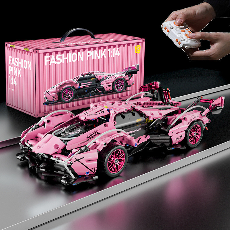 1：14 Pink V12 Block Roadster RC Tech Racer 1:14 DIY Roadster building ...