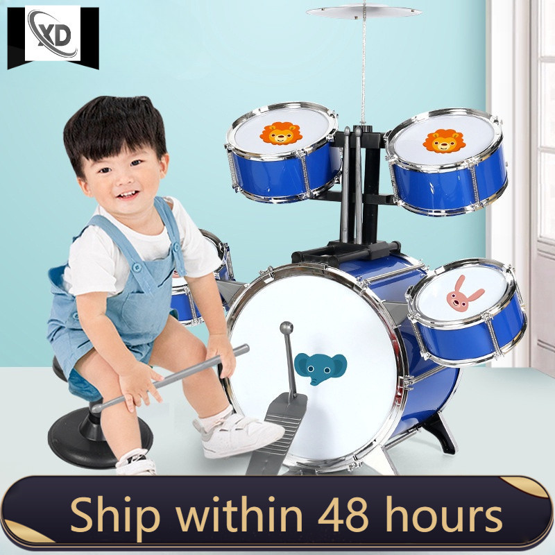 【Fast Delivery】Children Kids Jazz Drum Set Musical Instrument Kids Toy ...