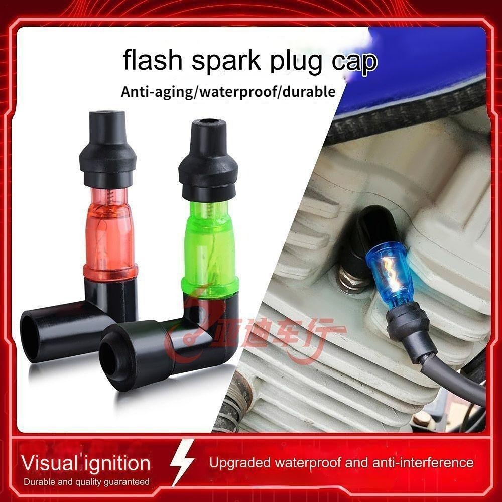 Motorcycle New Design Spark Plug Cap with LED Light Colorful Flashing ...