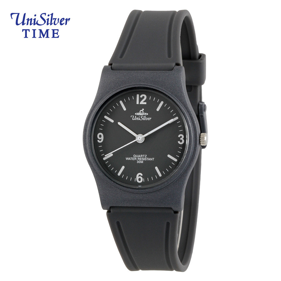 UniSilver TIME Women's Small Gray/White Analog Rubber Watch KW4656-1009 ...