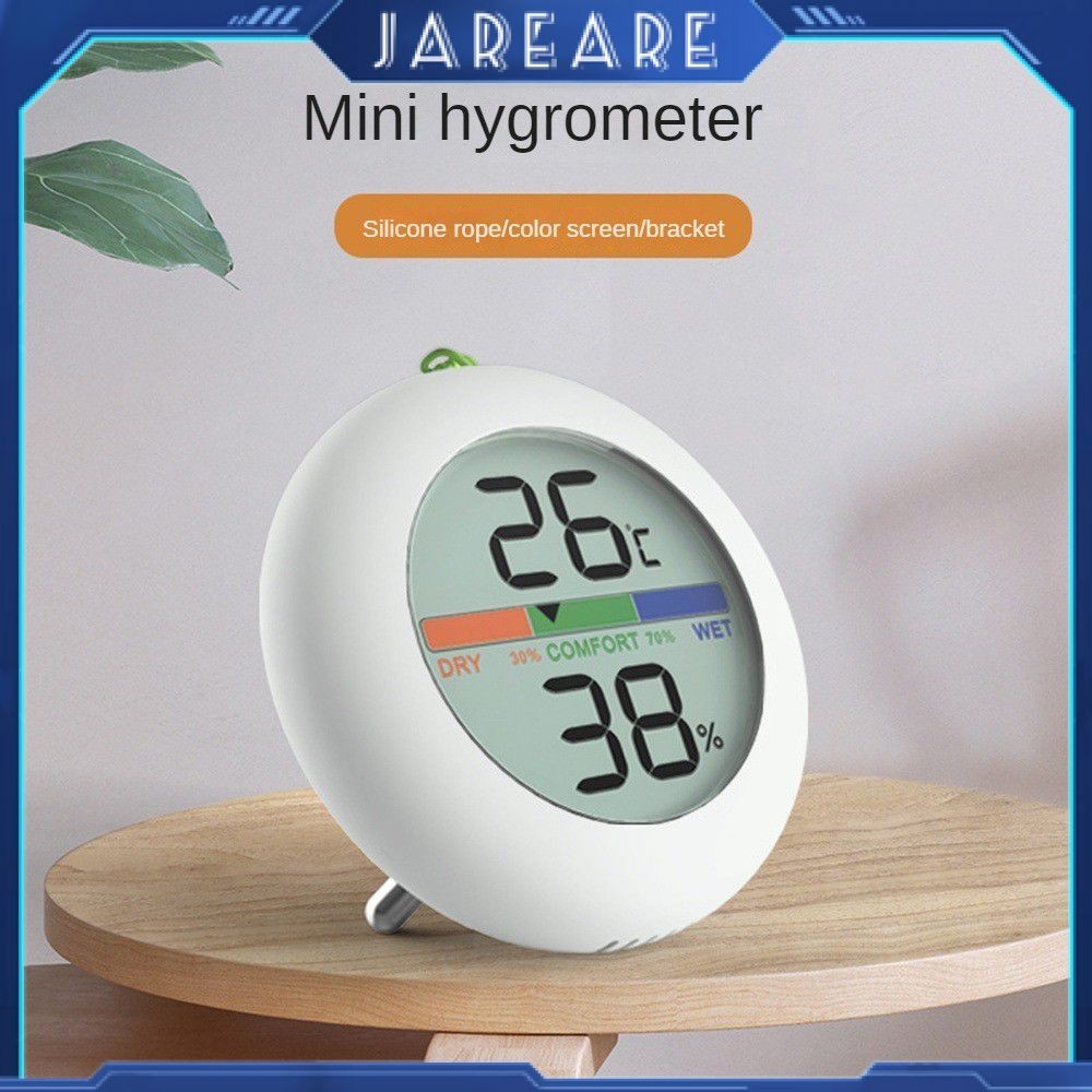 Color screen temperature hygrometer round indoor thermometer hygrometer ...