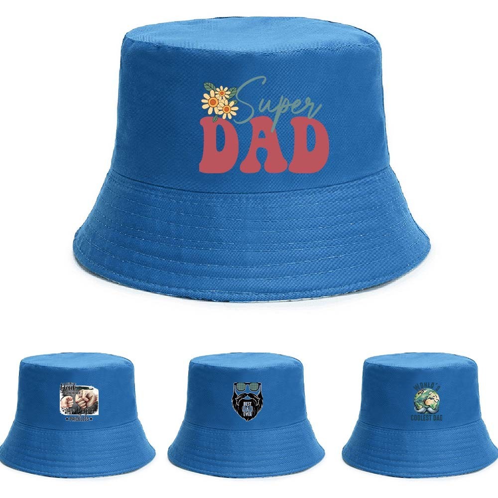 Unisex Bucket Hat Summer Sunscreen Panama Hat Blue Sunbonnet Fisherman ...