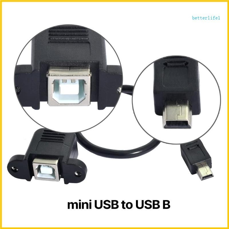 BTM Mini USB Male to USB B Female Printer Panel Mount Extension Cable ...