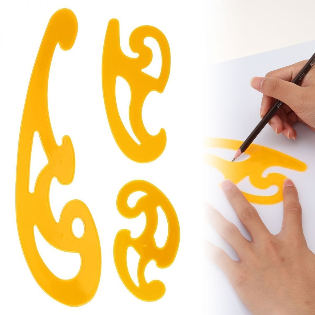 3pcs/pack Plastic Multi-Function French Curve Rulers for Drafting ...