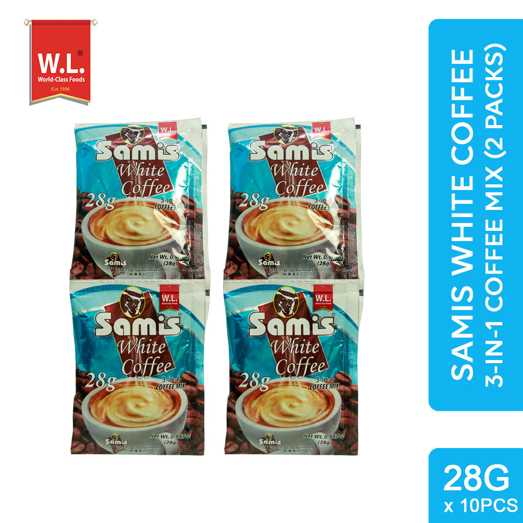 WL FOODS Samis White Coffee Mix 28g 10Sachet/tie x 2ties | Shopee ...
